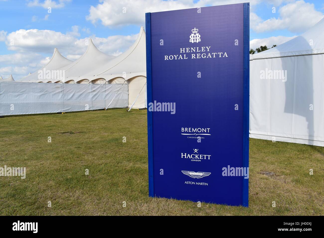 Restaurant banner at Henley Royal Regatta 2017 Stock Photo - Alamy