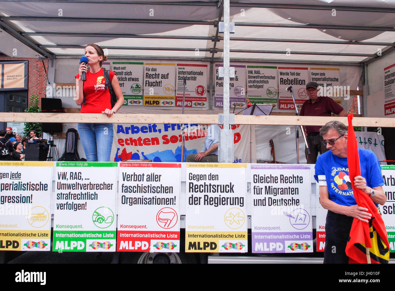 Massive International Demonstration protest G20 Summit, in Hamburg ...