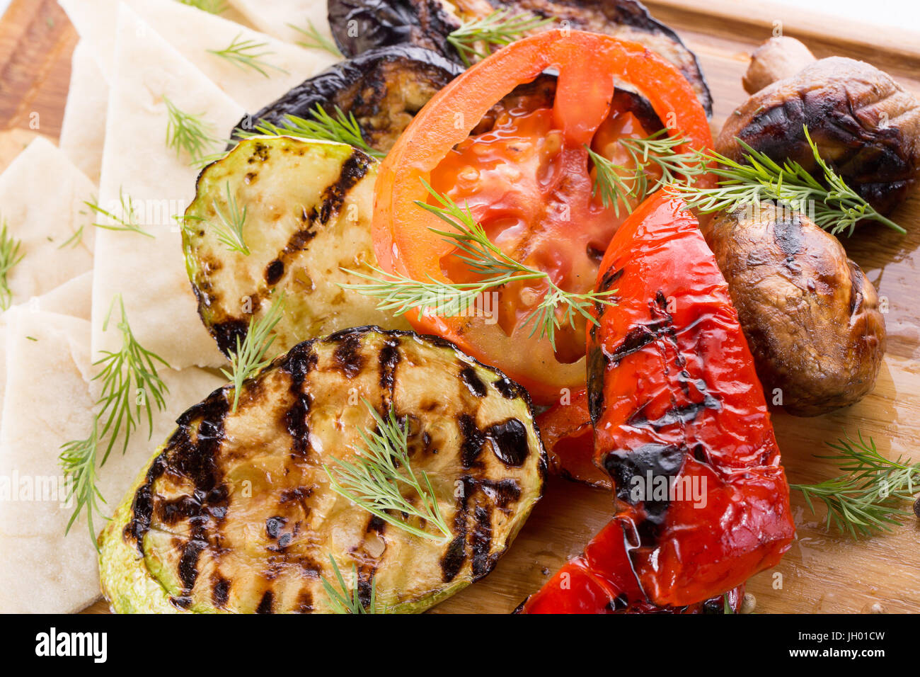 close up of grilled vegetables Stock Photo - Alamy