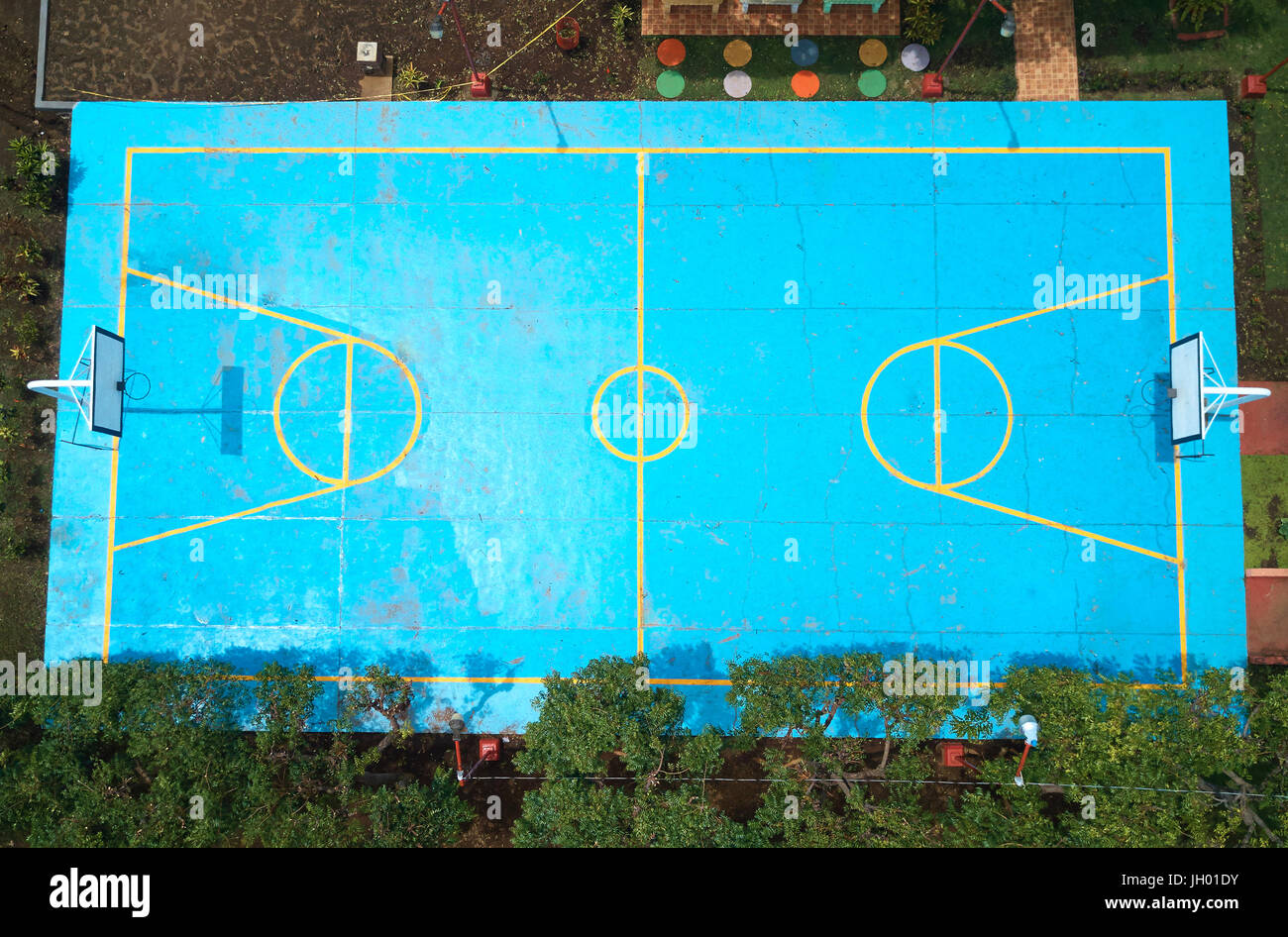 Basketball court floor plan hi-res stock photography and images - Alamy