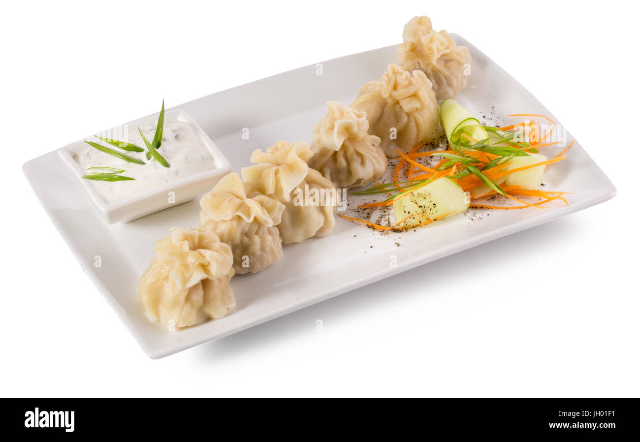 Khinkali georgian food Cut Out Stock Images & Pictures - Alamy