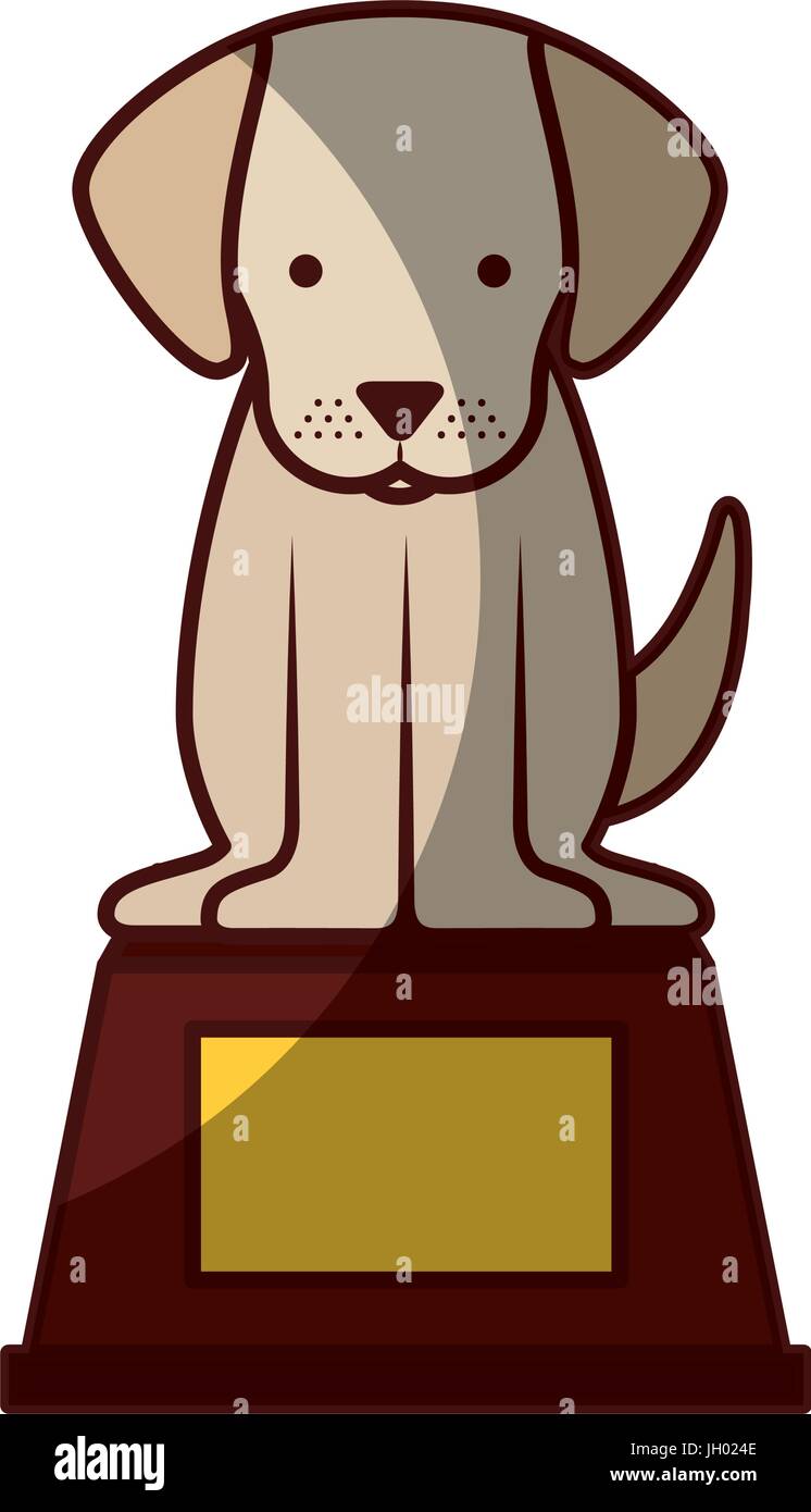 cute dog mascot in the podium Stock Vector Image & Art - Alamy