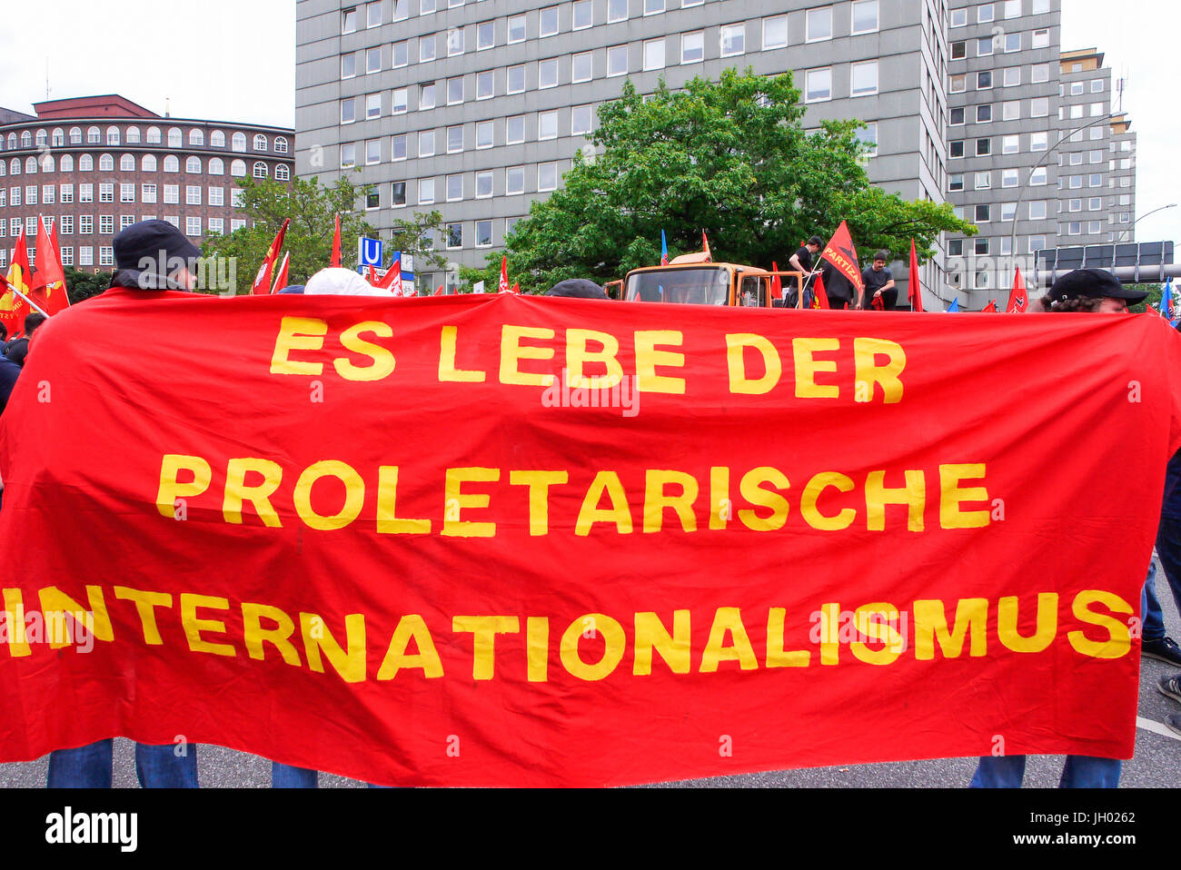 Massive International Demonstration protest G20 Summit, in Hamburg ...