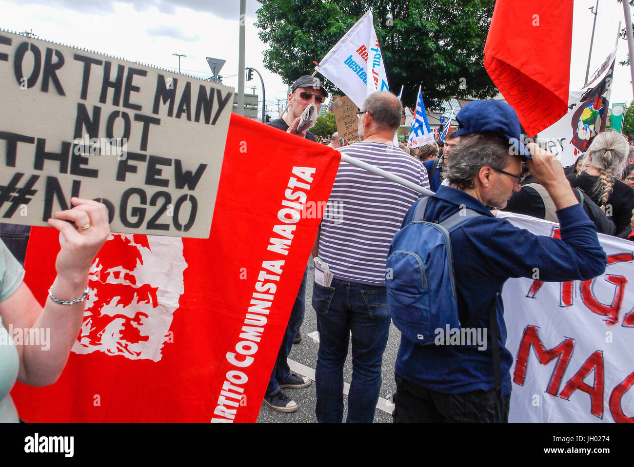 Massive International Demonstration protest G20 Summit, in Hamburg ...