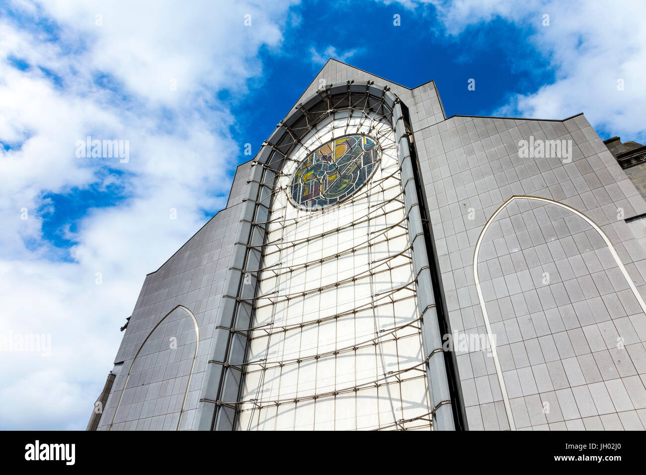 Lille Cathedral featuring a contemporary marble facade (Basilica of ...