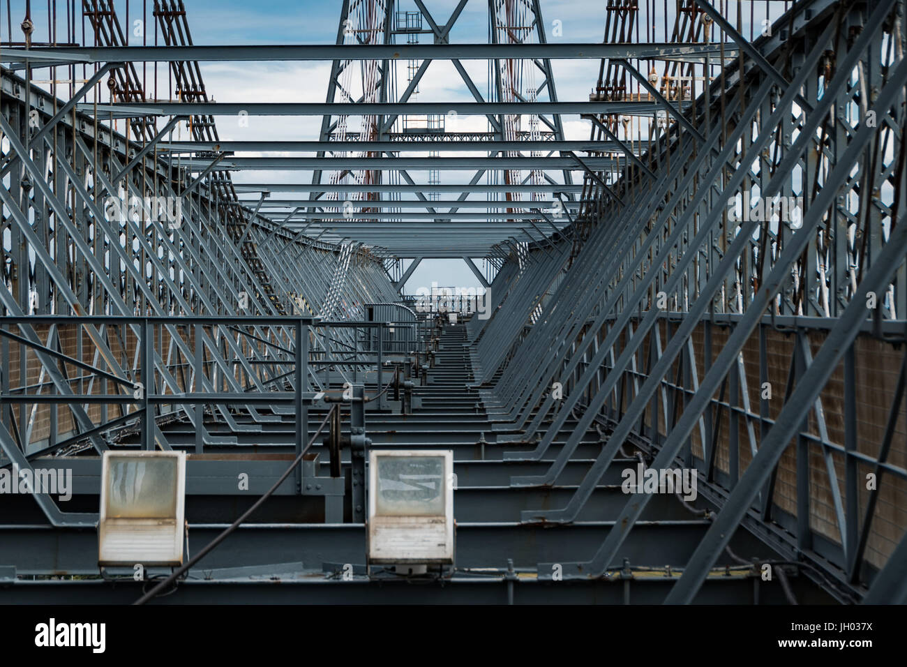 Top of a steel structured bridge Stock Photo - Alamy
