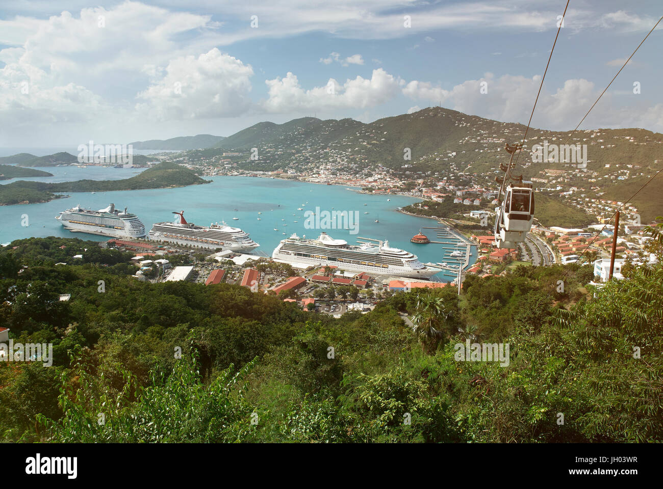 Virgin st thomas island bay panorama. Vacation in tropical island theme ...