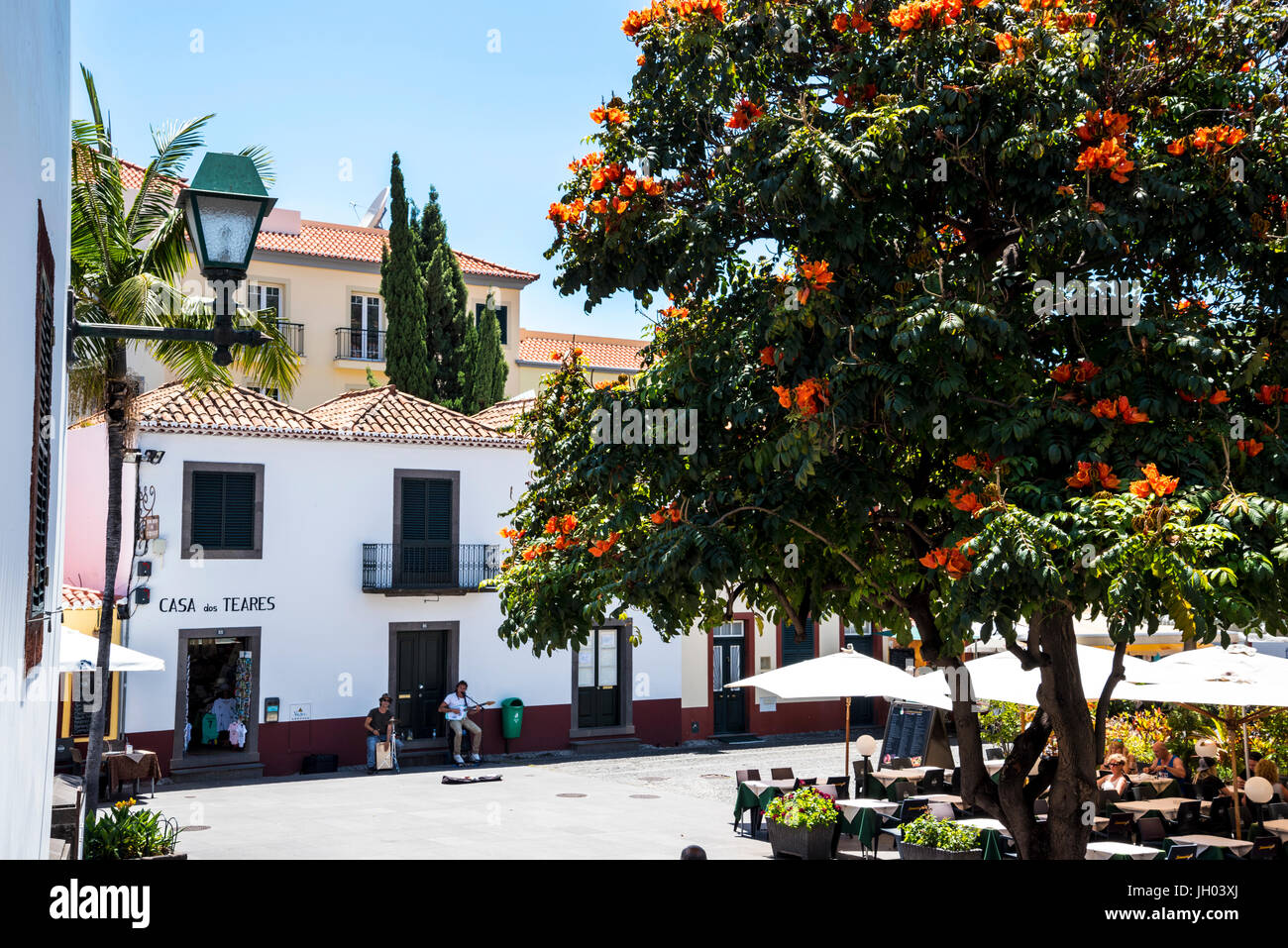 Santa Maria Street in Funchal Madeira Stock Photo - Alamy
