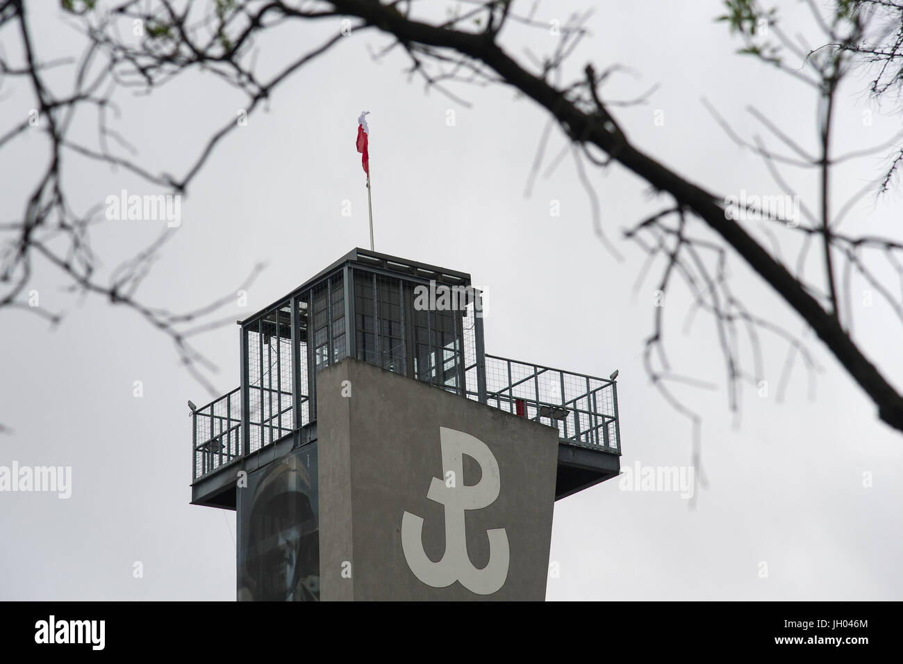 Warsaw Uprising Museum with anchor symbol (Polska Walczaca) in Warsaw ...