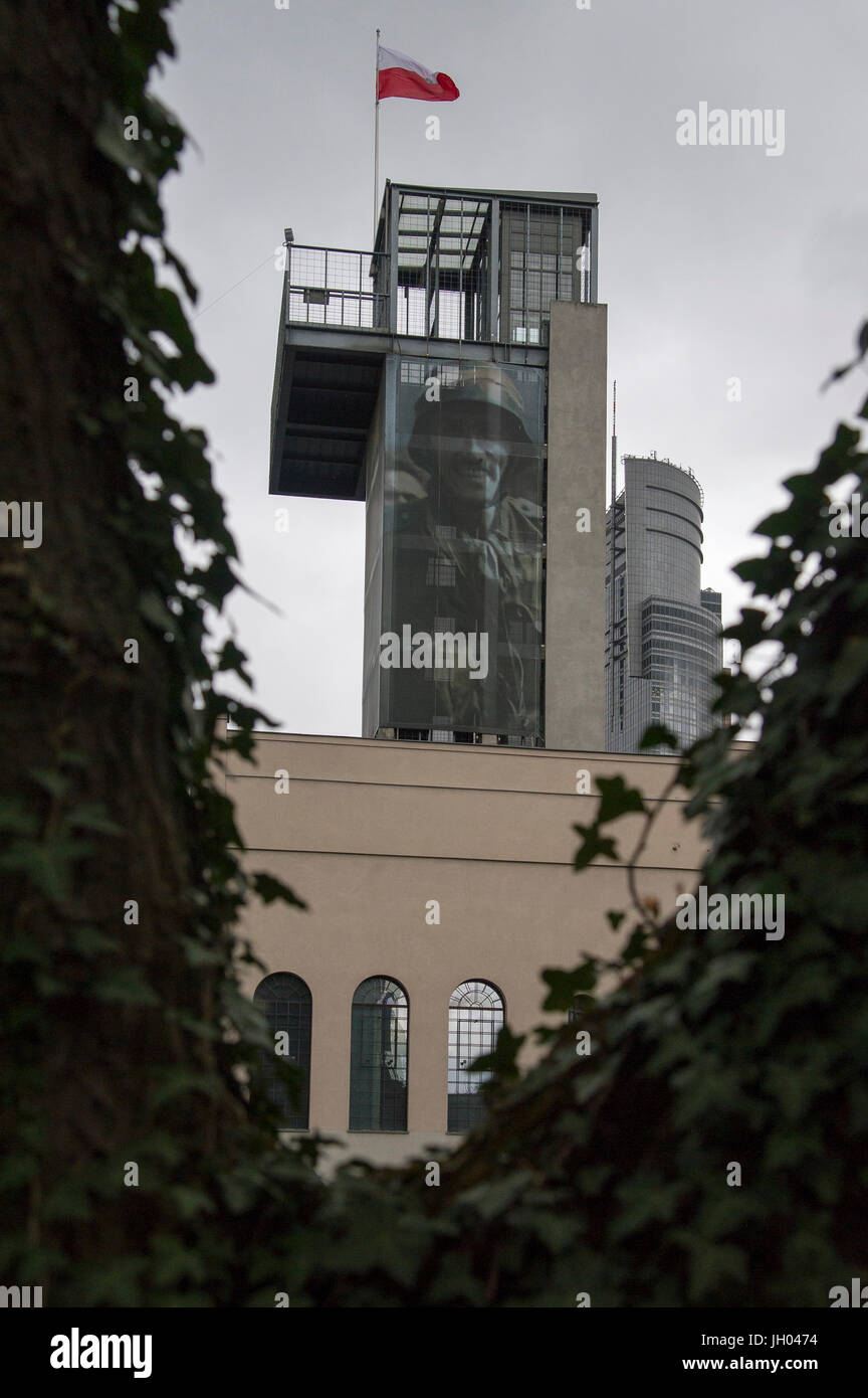 Warsaw Uprising Museum with anchor symbol (Polska Walczaca) in Warsaw ...