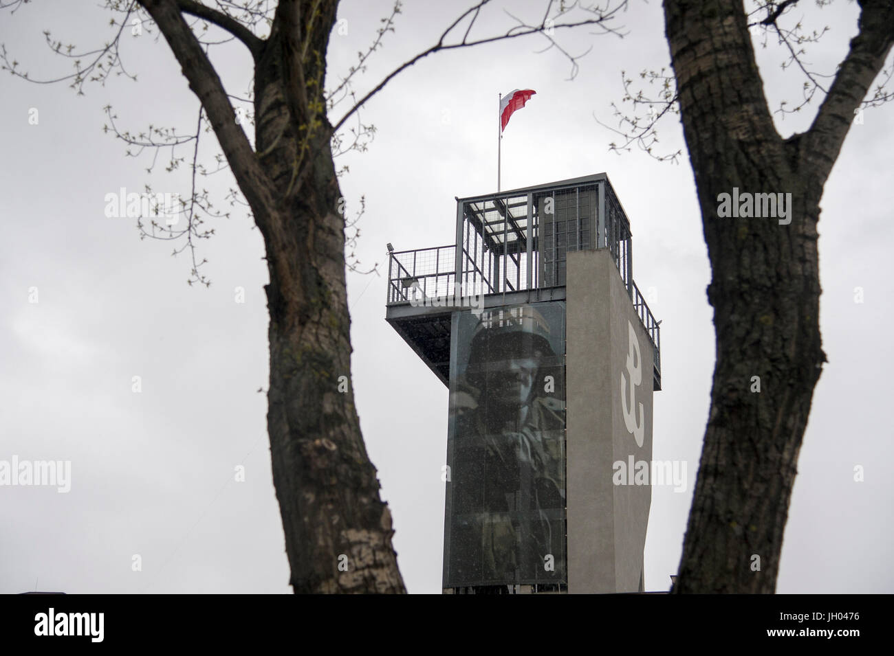 Warsaw Uprising Museum with anchor symbol (Polska Walczaca) in Warsaw ...