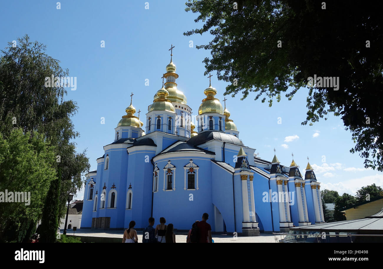 St. Michael's Monastery of the Golden Domes Kiev, Ukraine Stock Photo ...