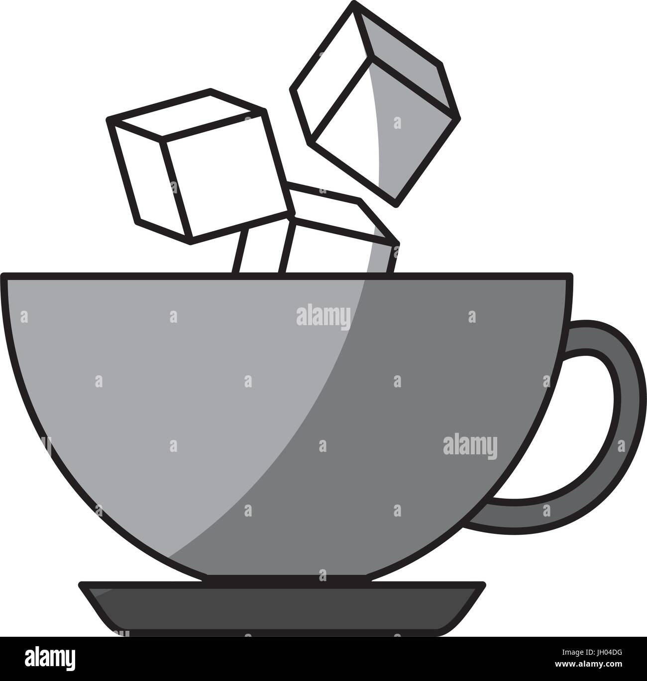 coffee cup with sugar cubes Stock Vector Image & Art - Alamy