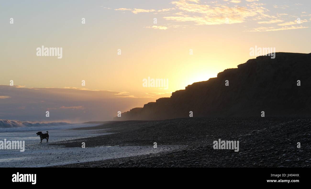 setting sky by the beach Stock Photo - Alamy