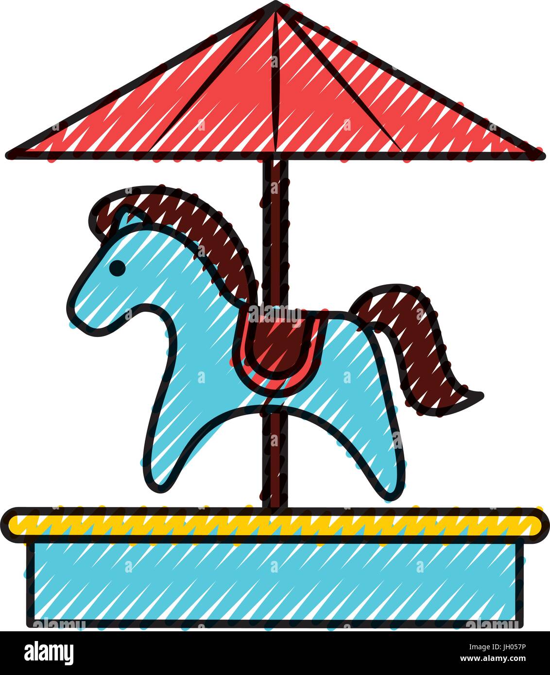 Cute Carousel Drawing