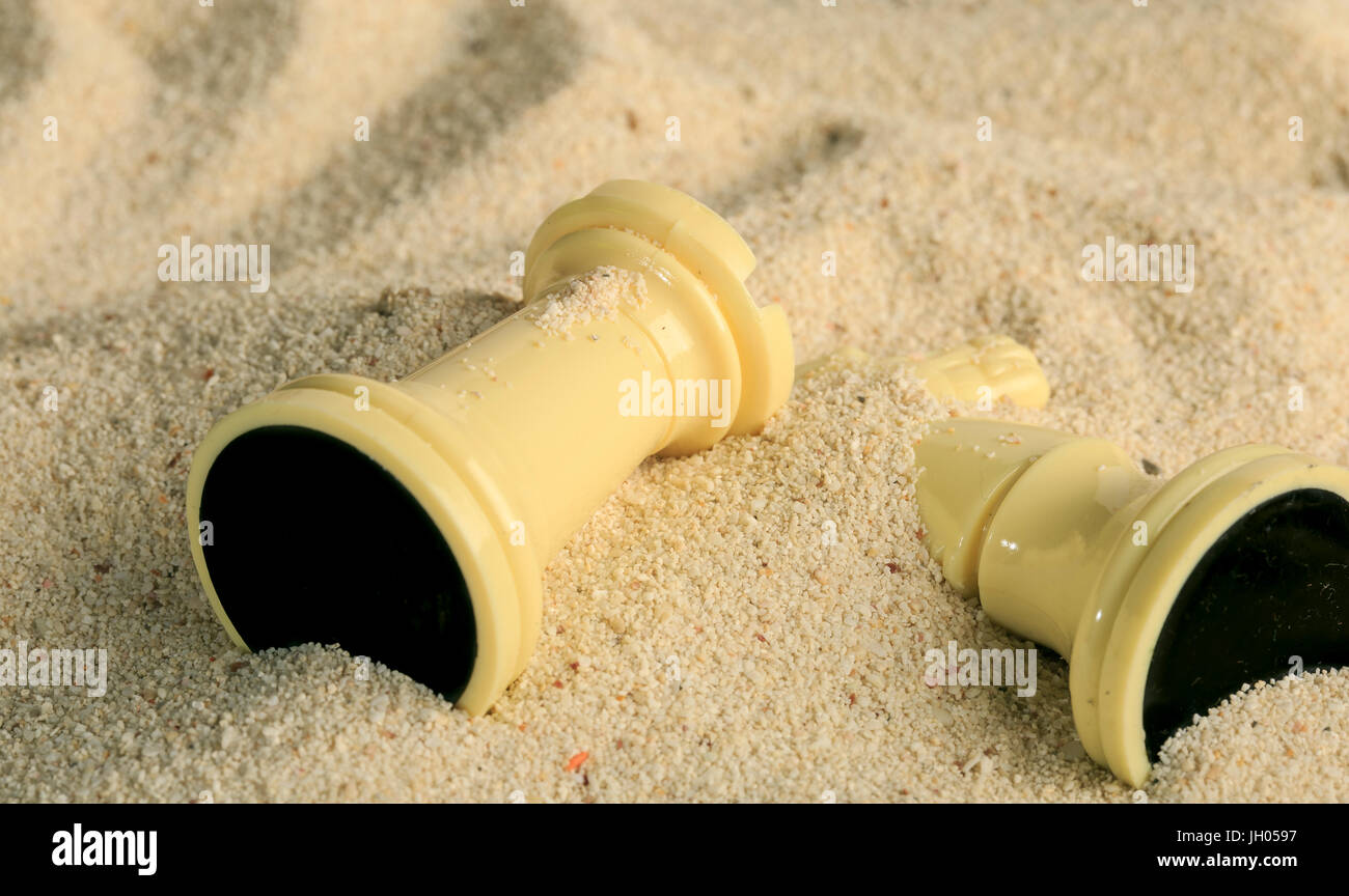 Chess pieces in a sand dune Stock Photo - Alamy