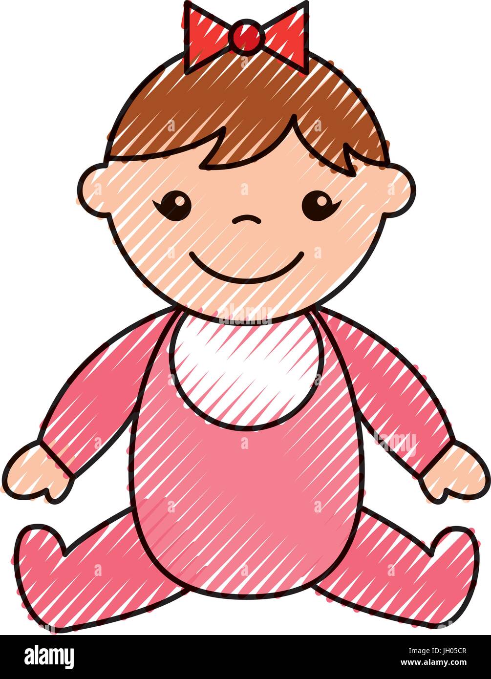 cute girl baby avatar character Stock Vector Image & Art - Alamy