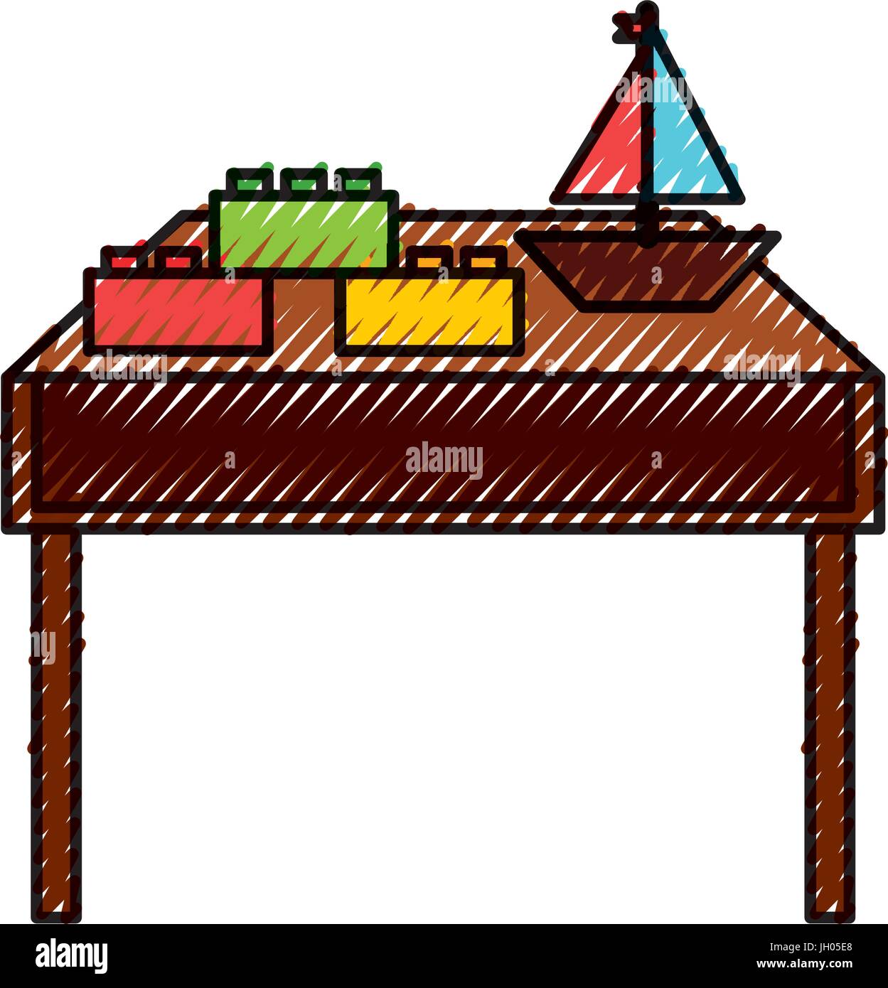 Table boat Stock Vector Images - Alamy