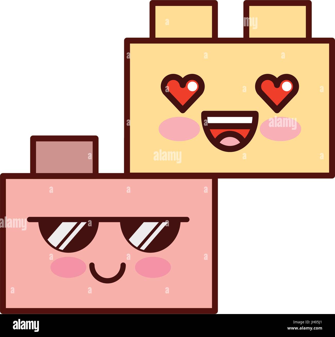 toy blocks structure kawaii character Stock Vector Image & Art - Alamy