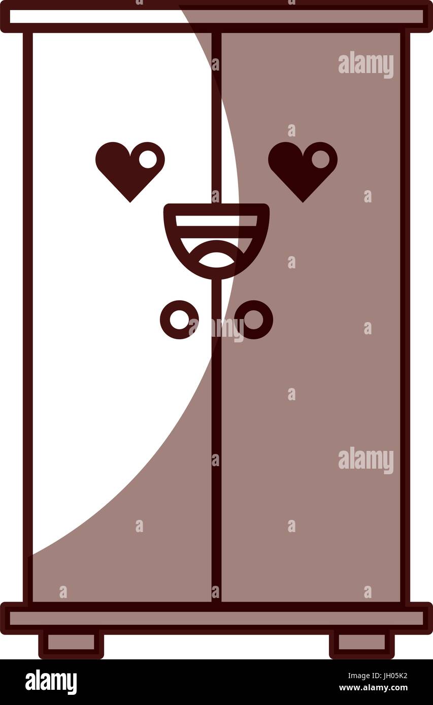 wooden closet kawaii character Stock Vector Image & Art - Alamy