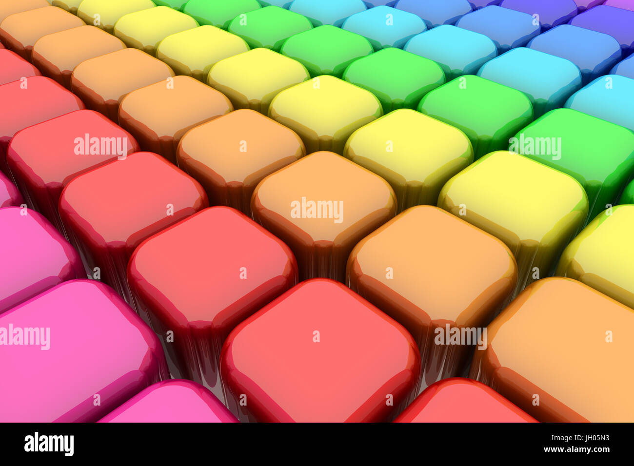 A big array of colorful 3d rounded cubes Stock Photo - Alamy