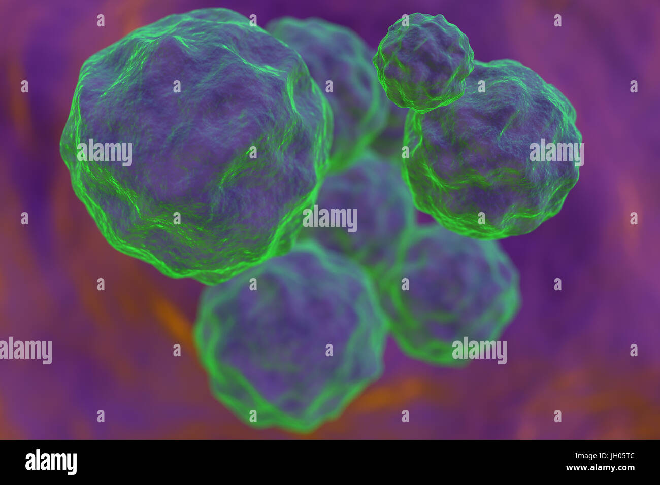 A group of microscopic radioactive particles 3D simulation Stock Photo ...