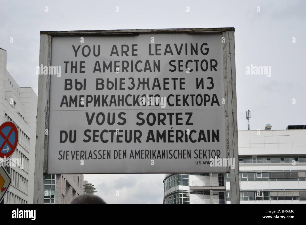 Checkpoint Charlie Sign Stock Photo - Alamy
