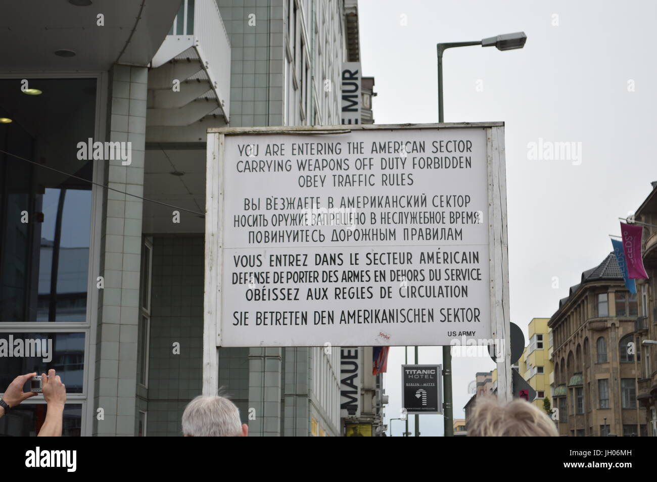 Checkpoint Charlie Sign Stock Photo - Alamy