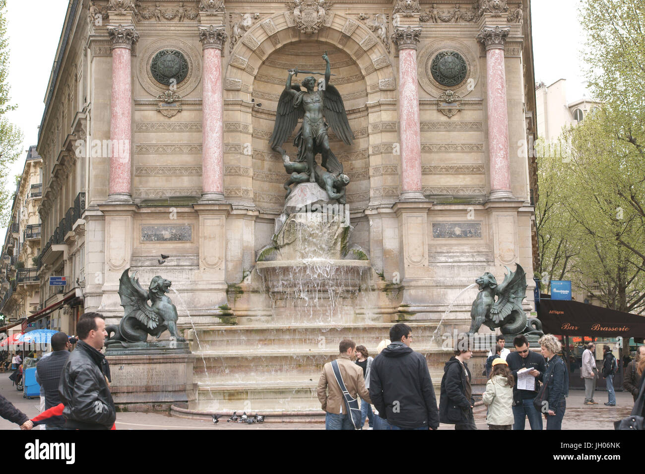 Sculpture, Fountain, Place Saint-Michel, 6ème arrondissement, (75006 ...