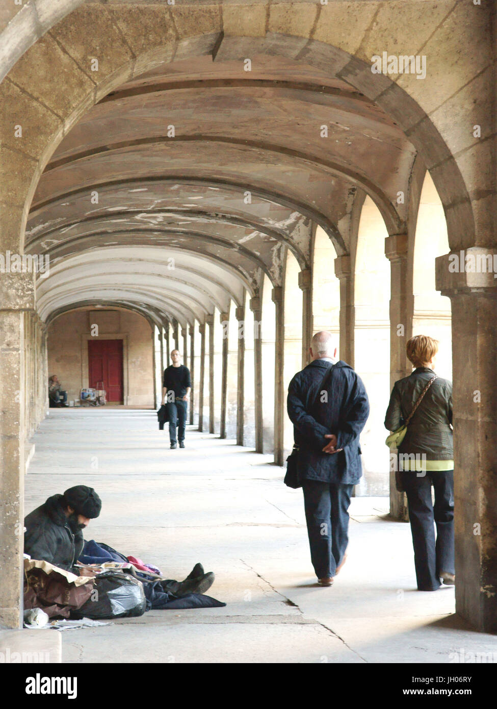 Corridor, People, Place des Vosges, 4ème arrondissement, (75004), Paris ...