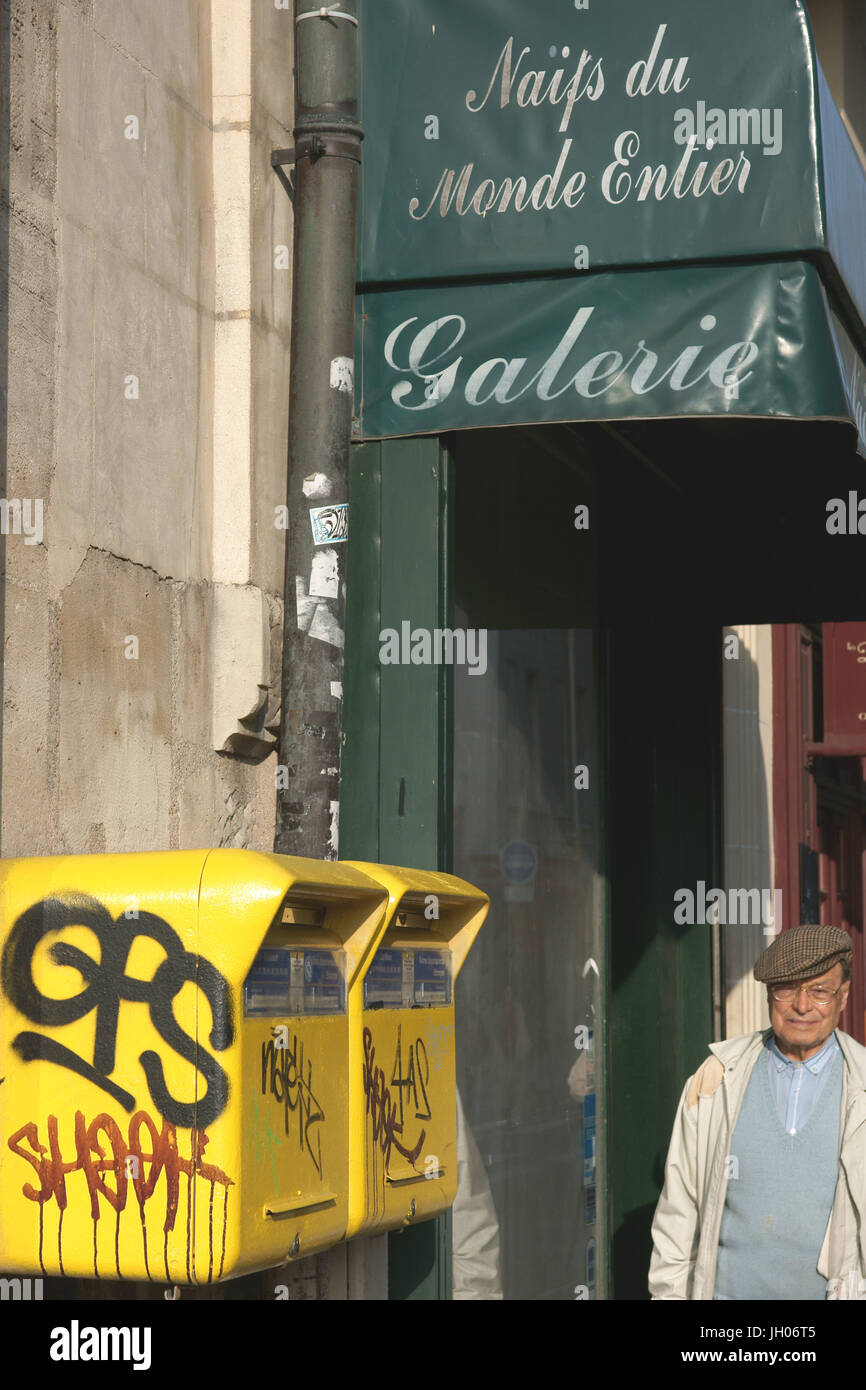 Mailbox, Man, Paris, France Stock Photo - Alamy