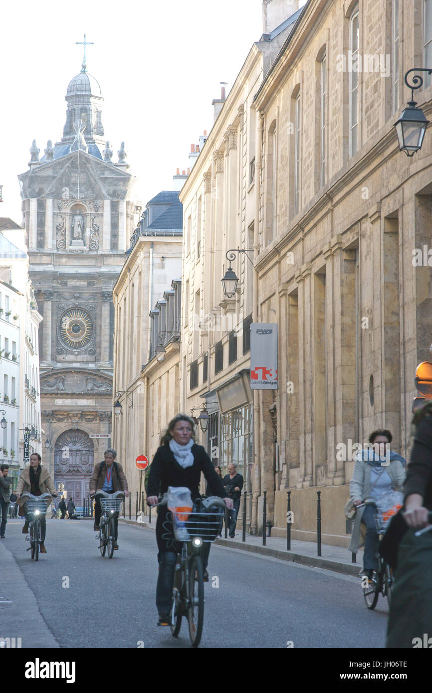 Church, Street, Paris, France Stock Photo - Alamy