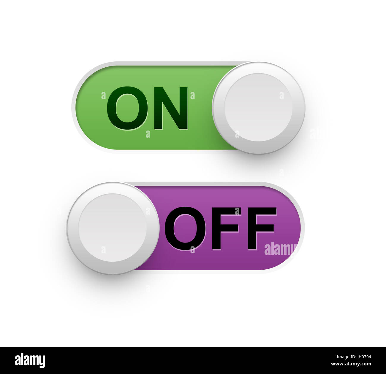 On Off sliding dial sign- 3d graphics with pastel color Stock Photo - Alamy