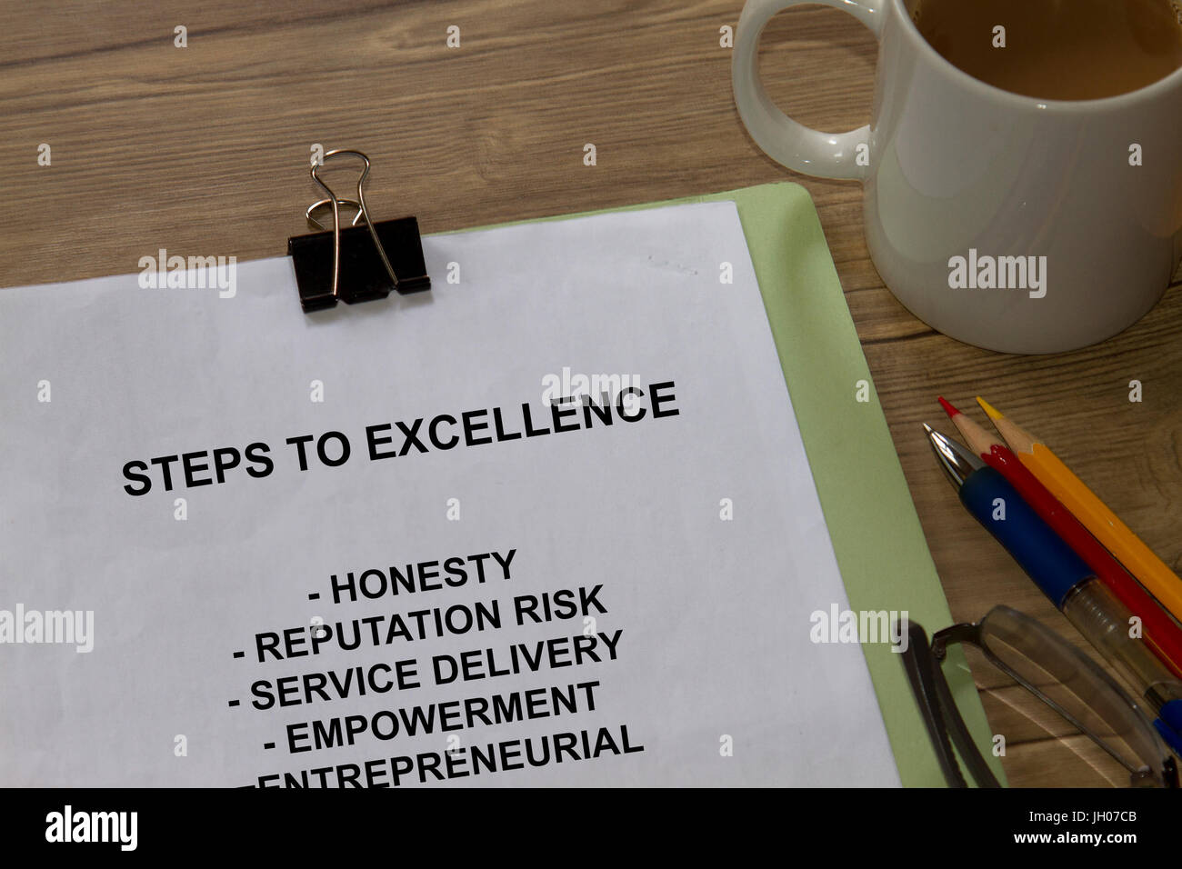 Steps to excellence concept- many uses in the manufacturing industry ...