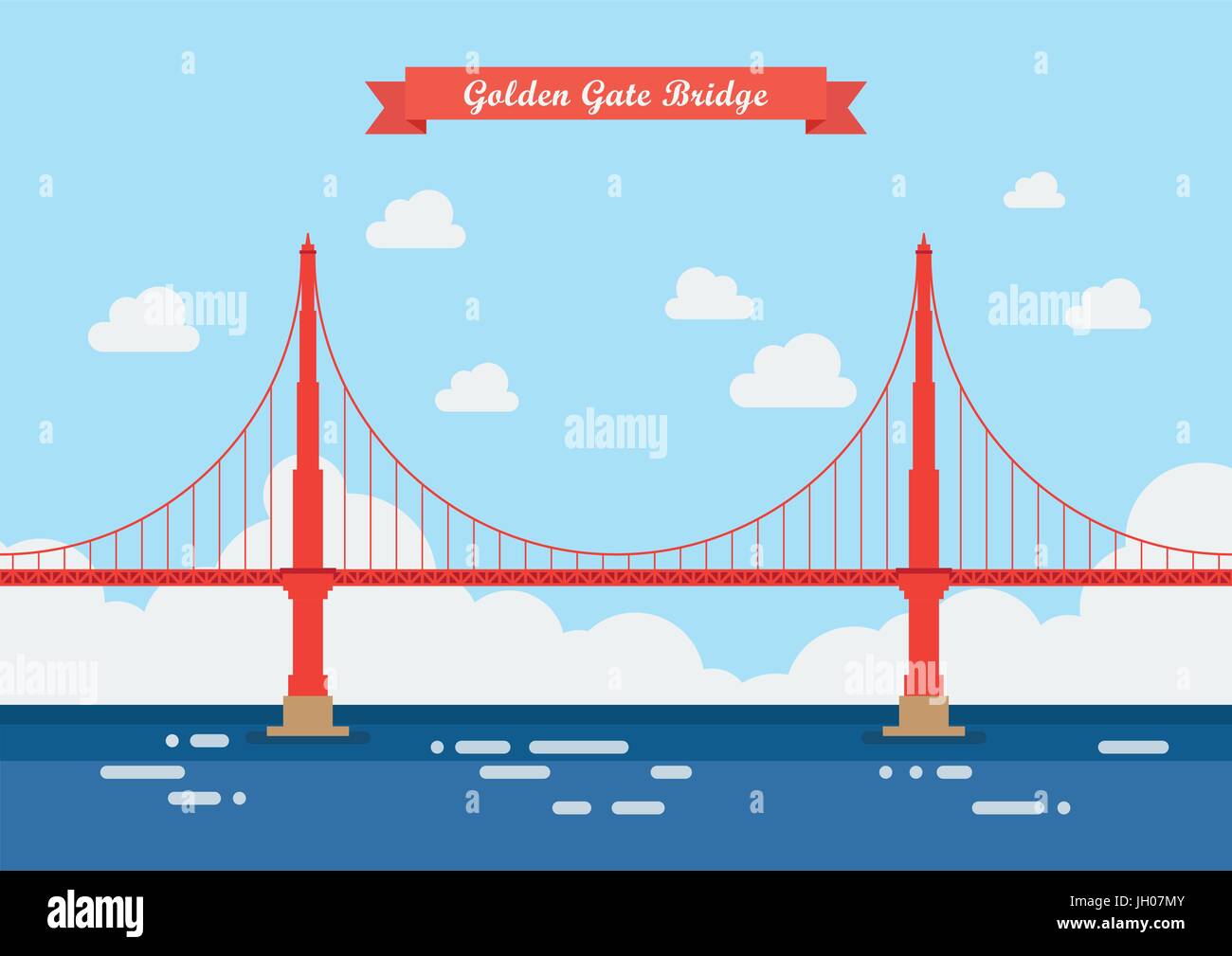 Golden gate bridge side view Stock Vector Images - Alamy