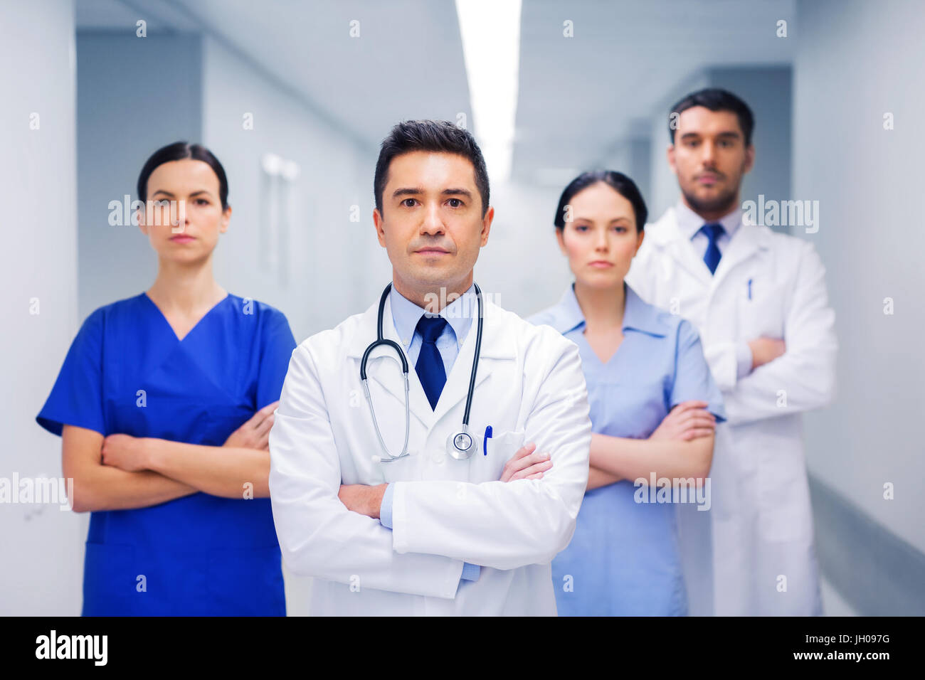 group of medics or doctors at hospital Stock Photo - Alamy