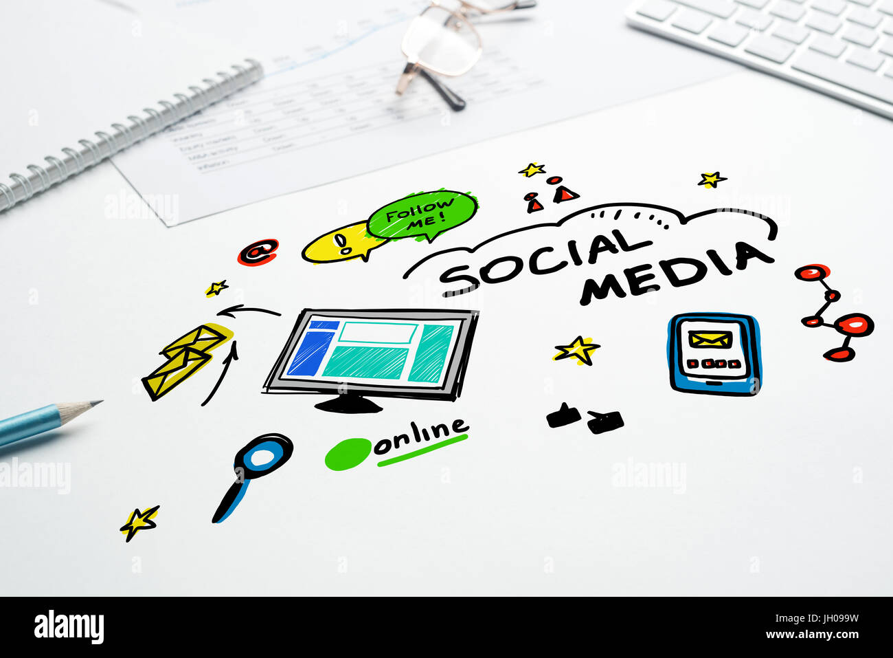 Network media background Stock Photo - Alamy