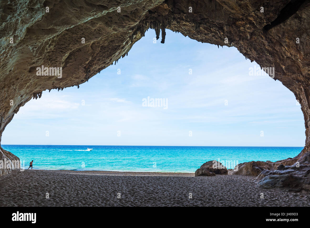 Famous cave in Cala Luna. Orosei Gulf, Sardinia Stock Photo - Alamy