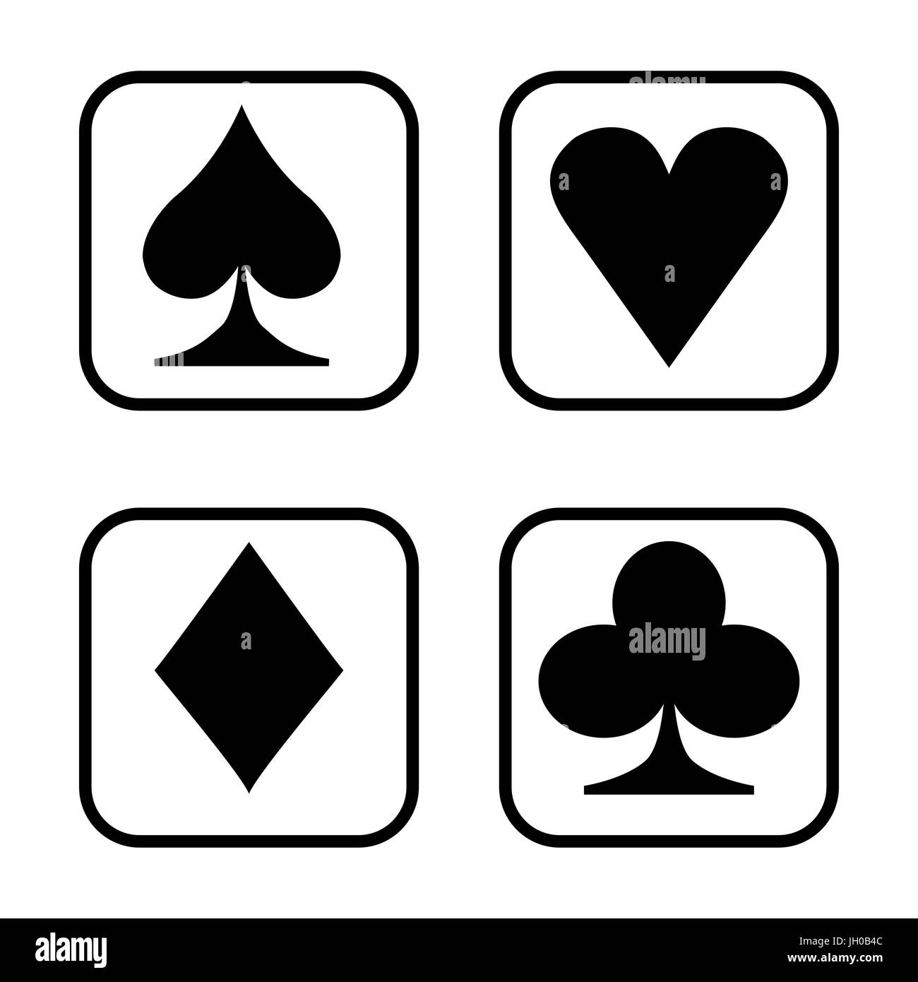 Club card silhouette Black and White Stock Photos & Images - Alamy