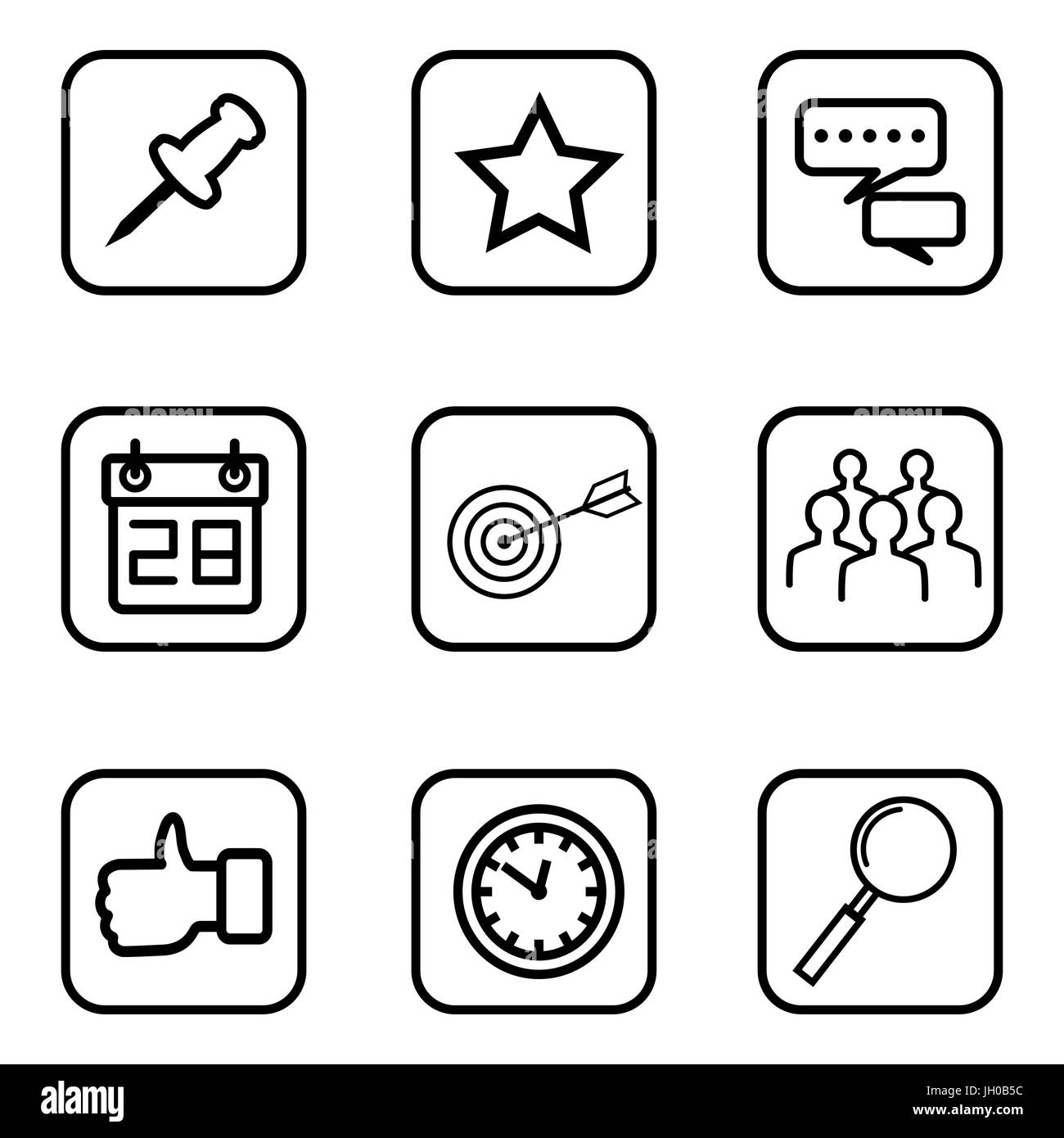 Contact options isolated on Stock Vector Images - Alamy