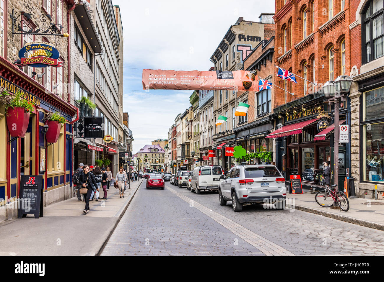 Quebec city old downtown town quebec saint hi-res stock photography and ...