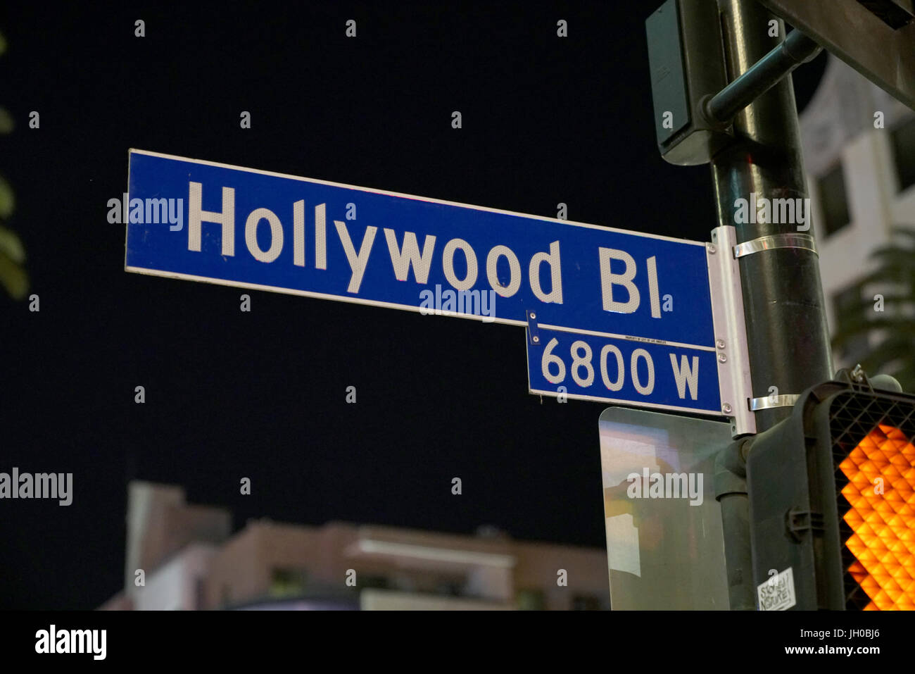 Los Angeles, California, USA - JUNE 24, 2017: Hollywood blvd street ...