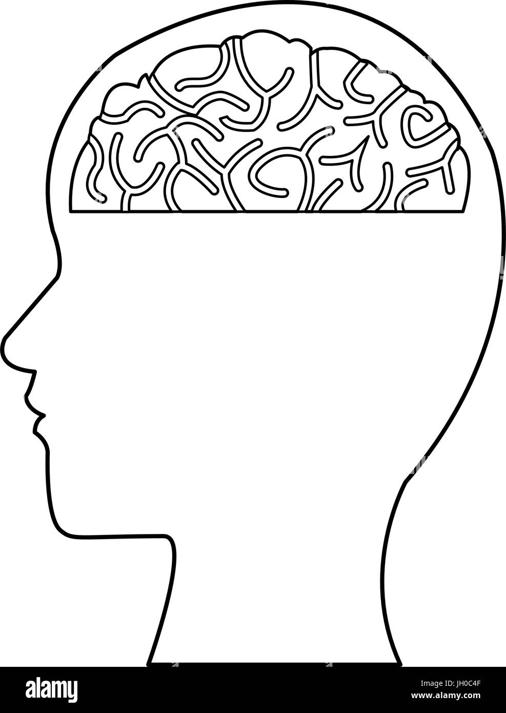 human head and brain mind concept Stock Vector Image & Art - Alamy