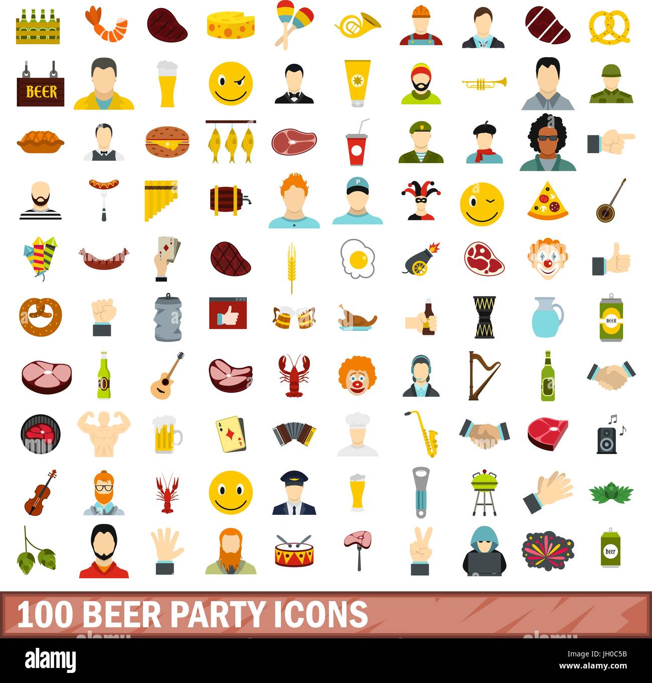 Restaurant food music beer Stock Vector Images - Alamy