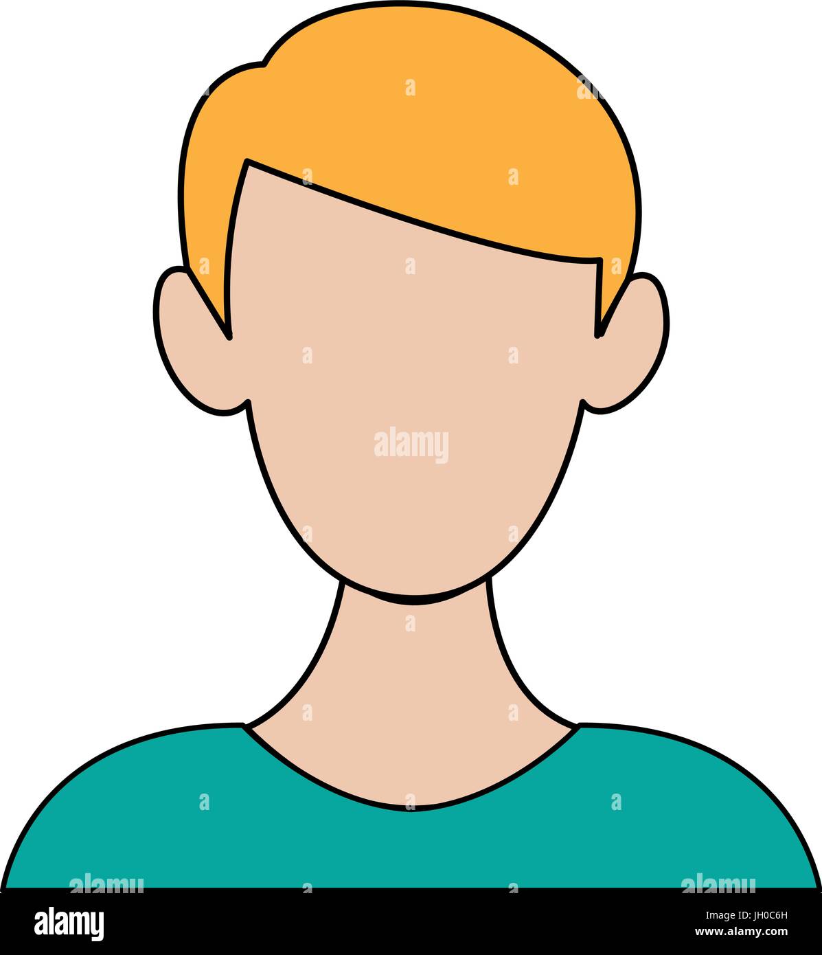 young man character front view portrait Stock Vector Image & Art - Alamy