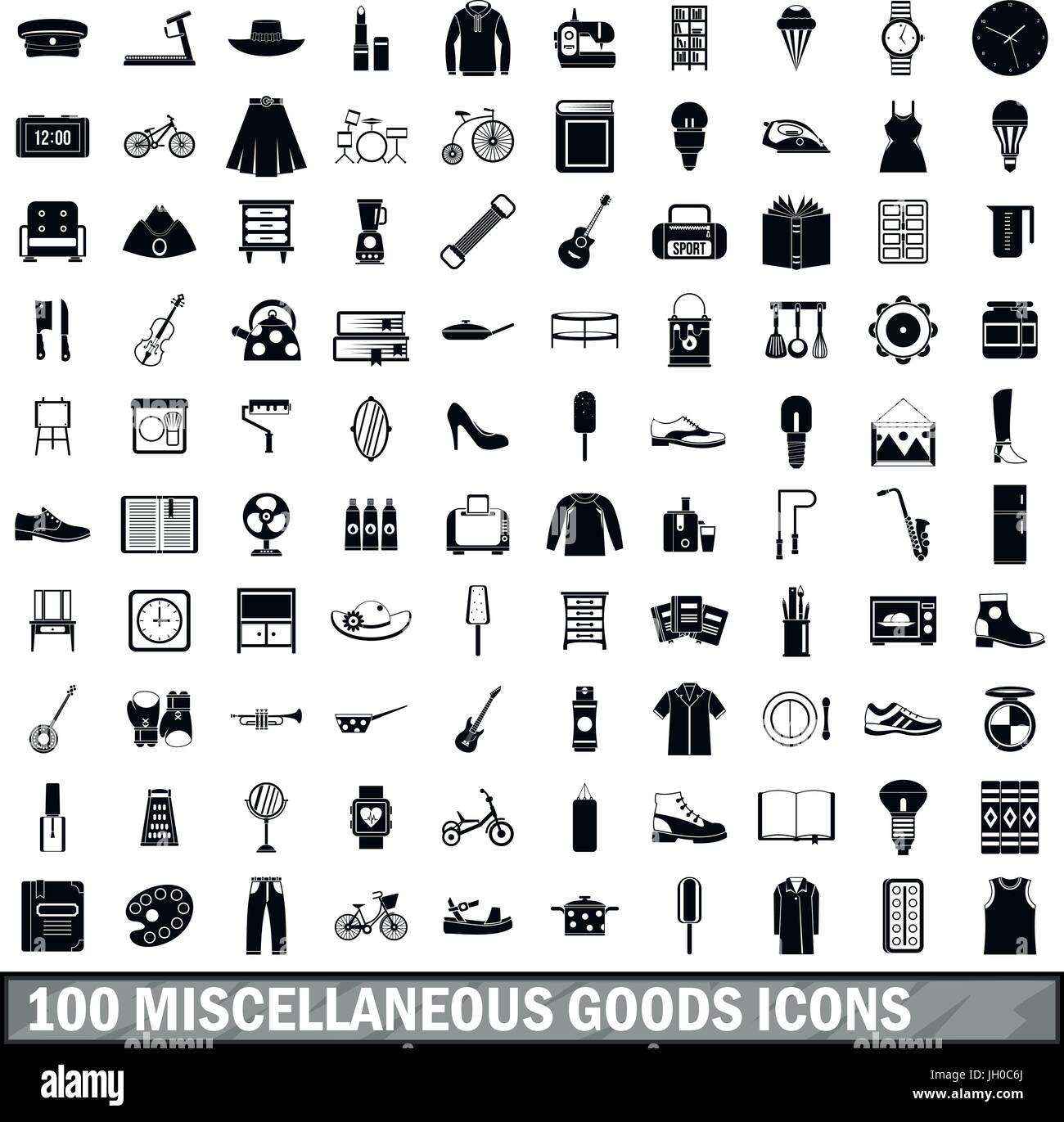 100 miscellaneous goods icons set, simple style Stock Vector Image ... 100 miscellaneous goods icons set, simple style Stock Vector Image ...