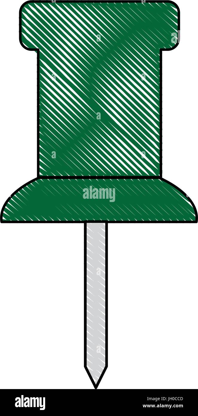 school push pin thumbtack side view Stock Vector Image & Art - Alamy