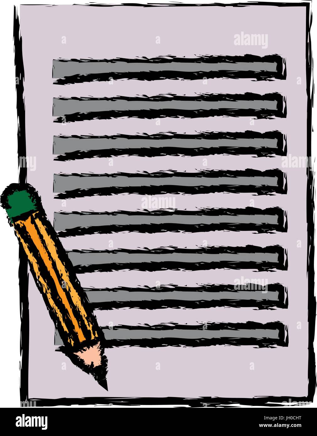 paper sheet with pencil writing image Stock Vector Image & Art - Alamy