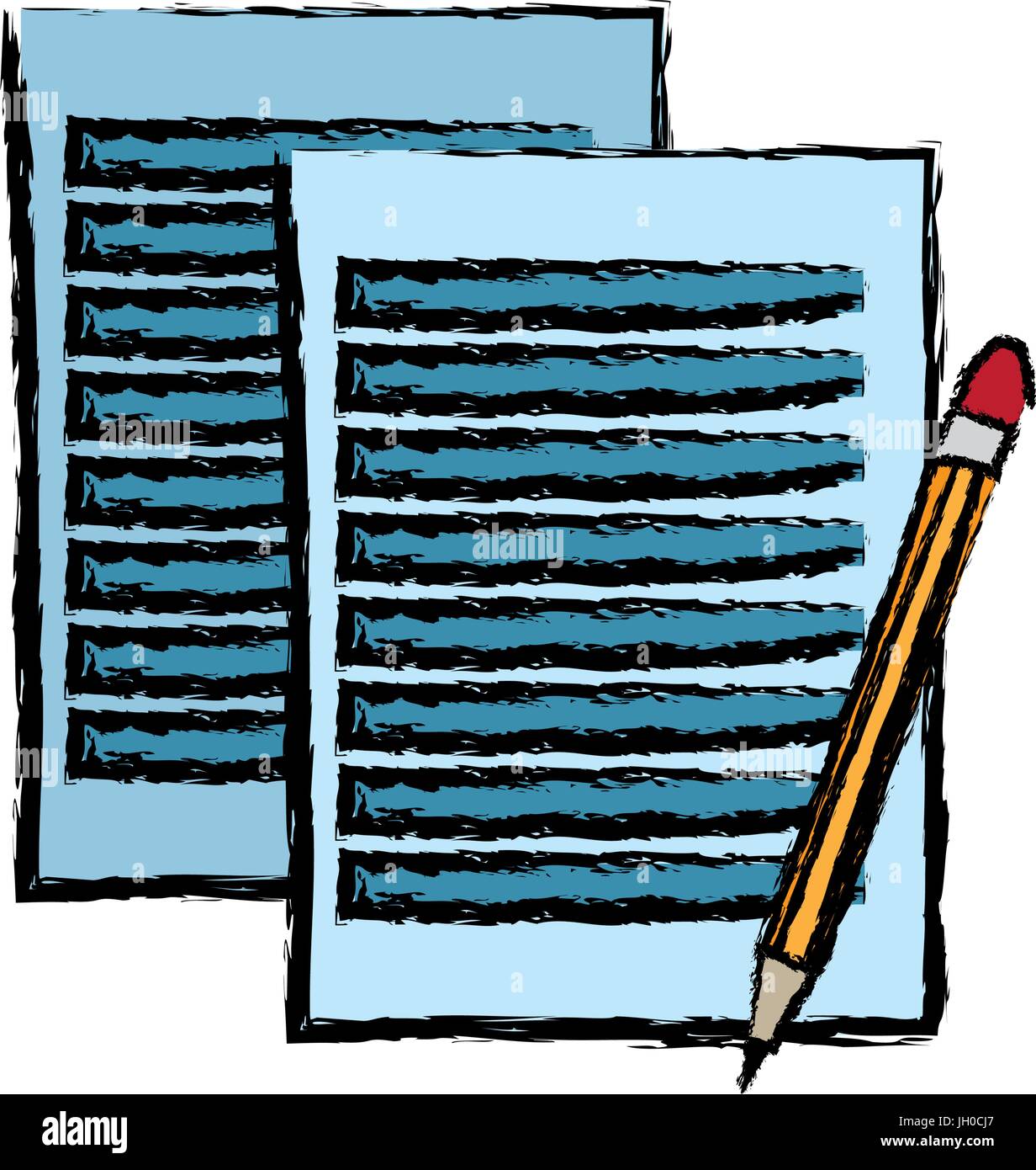 paper sheet with pencil writing image Stock Vector Image & Art - Alamy