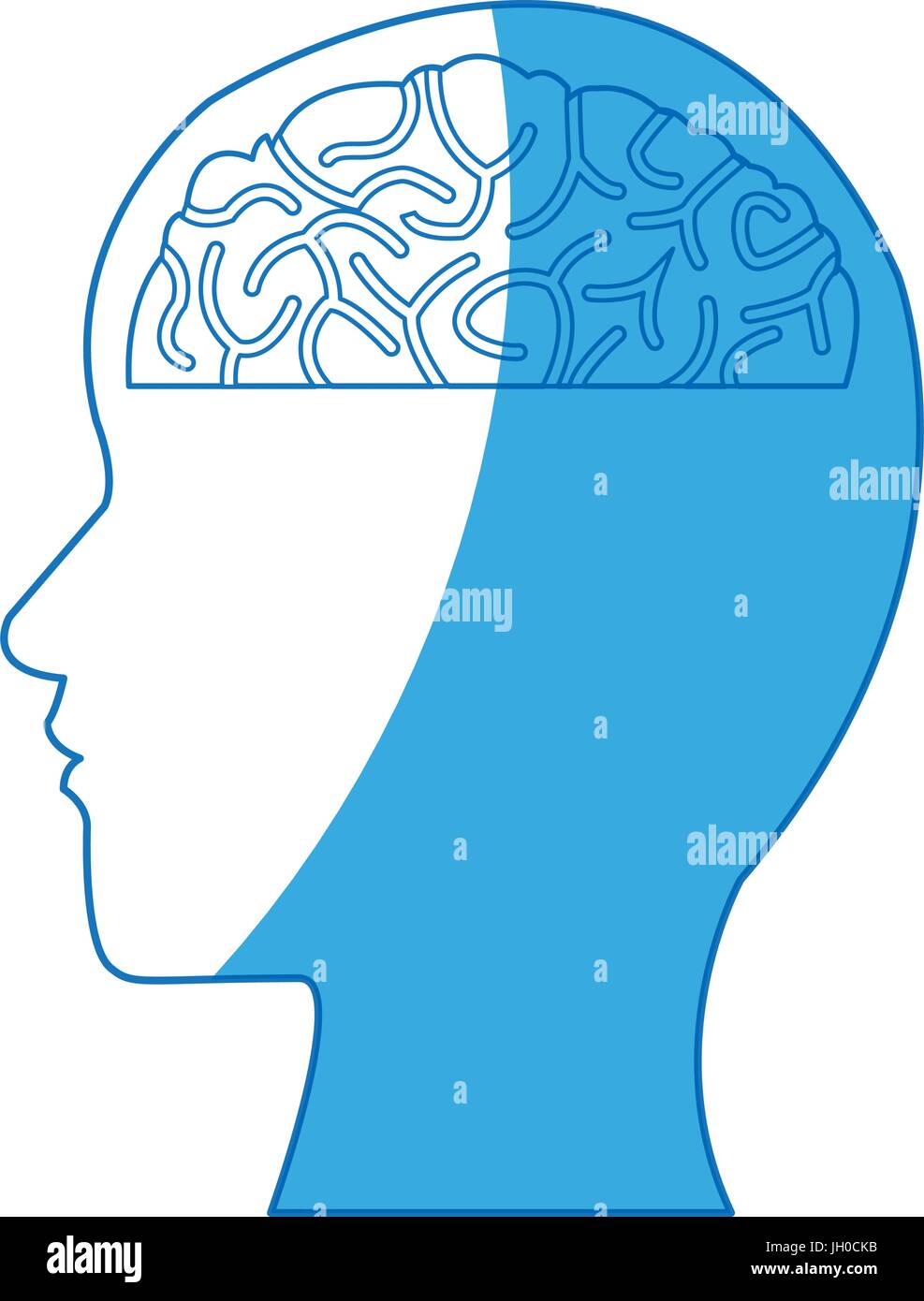 human head and brain mind concept Stock Vector Image & Art - Alamy